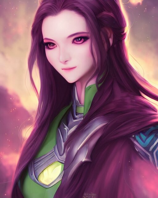 Lexica - Female Loki anime character beautiful digital illustration ...