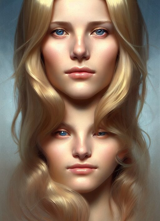 Lexica - Beautiful feminine face!! portrait of young woman blessed by ...