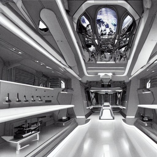 Lexica - Massive interior of a space cruiser created with gothic ...