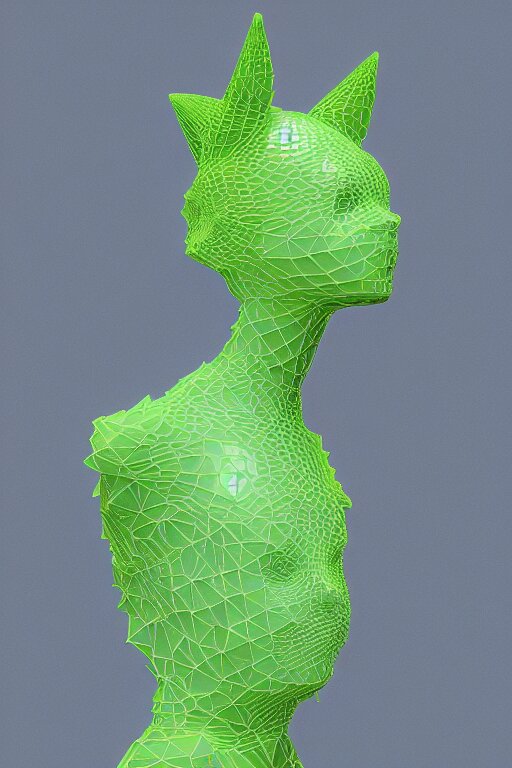 Lexica - Epic 3 d sculpture of trans model, mesh headdress, 2 0 mm ...