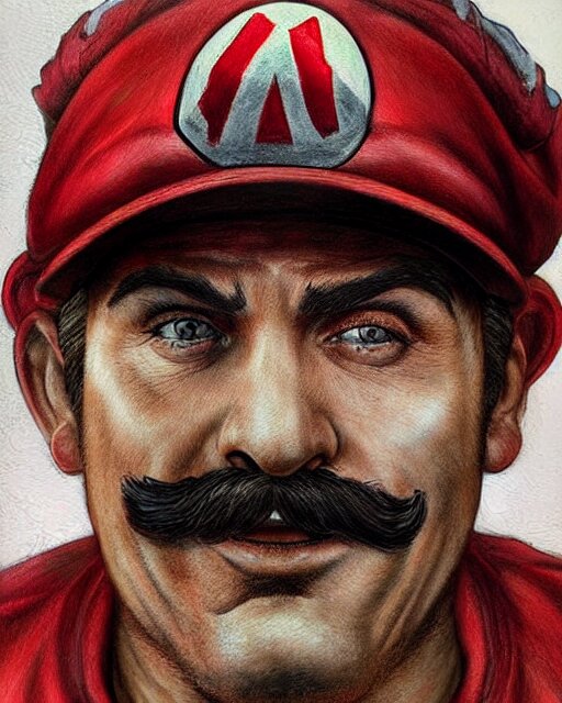 Lexica - Portrait of super mario as a soviet factory worker, red cap ...