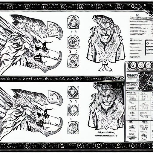 Lexica - Dungeons and dragons character sheet art of a one eyed ...