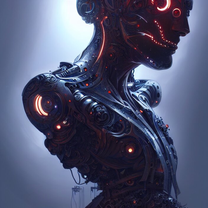 Lexica - Organic cyborg, diffuse lighting, fantasy, intricate, highly ...
