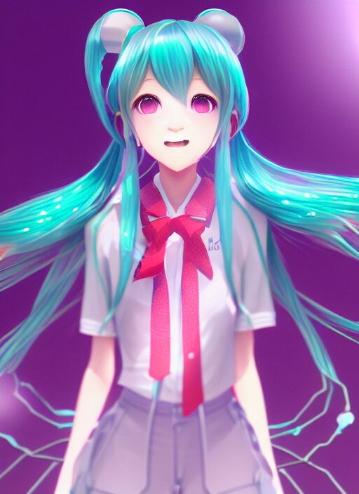 Lexica - Hatsune miku walk in park, global illumination!! intricate ...