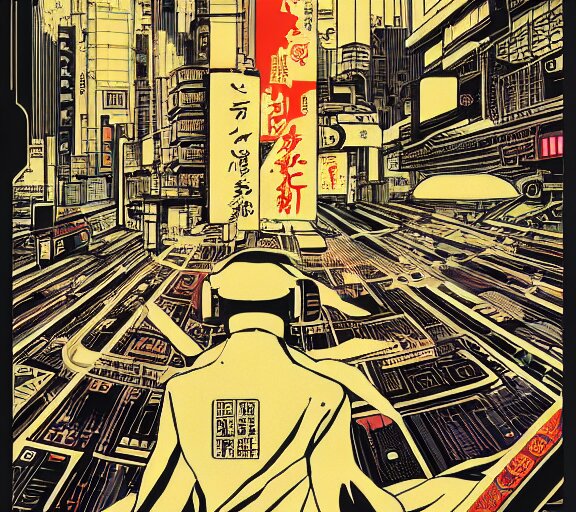 Lexica - Futuristic japanese cyberpunk bladerunner silk screen by ...
