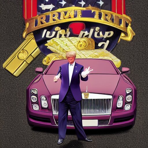 Lexica - Portrait of donald trump sitting on a roll's royce, gta 5 ...