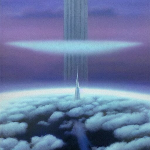 Lexica - Cinematic view of a science - fiction cloudscape, surreal ...