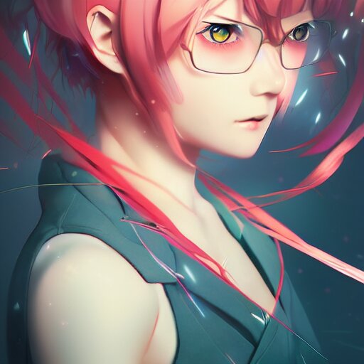Lexica - Girl shattering dimensions, digital anime art, wlop ...