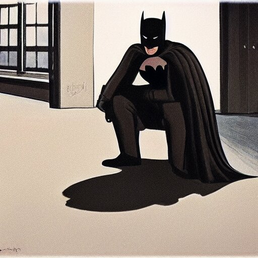 Lexica - Batman by Edward hopper