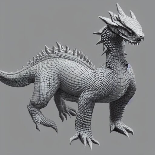 isometric dragon, stylized 3d render, game asset, zoomed out vie ...
