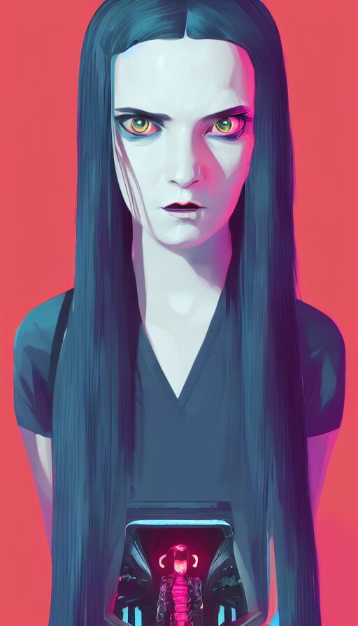 Lexica - Cyberpunk wednesday addams, sharp focus, james gilleard ...