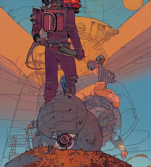 Lexica - Atompunk / decopunk powered in the style of jean giraud in the ...