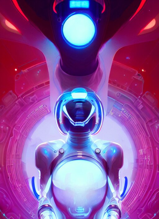 Lexica - A futuristic cyber astronaut, sci fi, glowing aura, volumetric ...