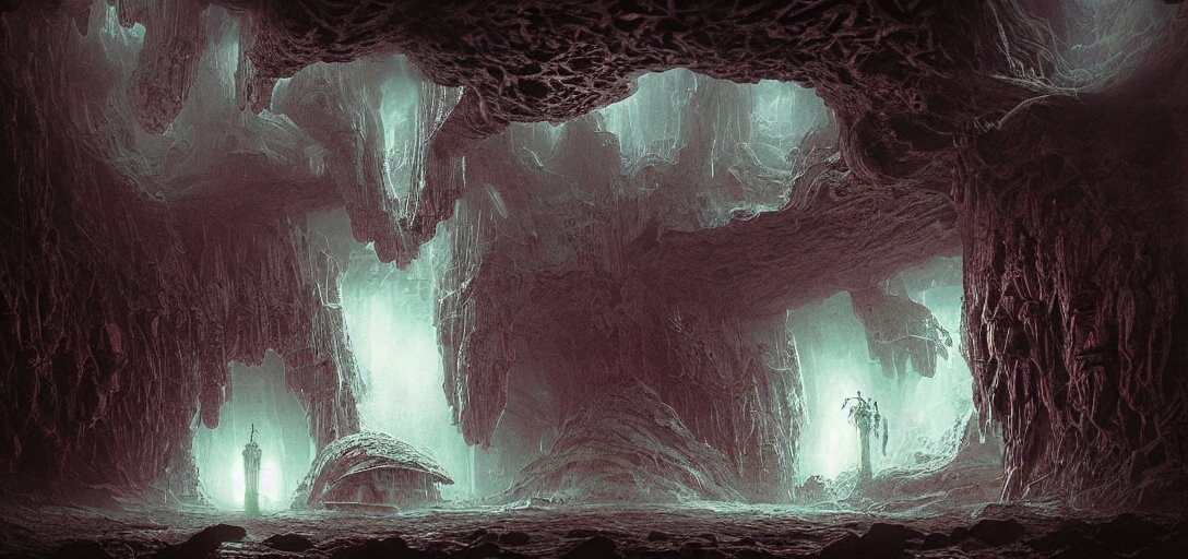 Lexica - High technological alien spaceship with red leds, spiky ...