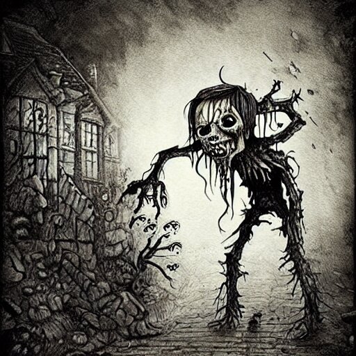 Lexica - Creepy horror illustration Steven_Stifler!! mutate into greedy ...