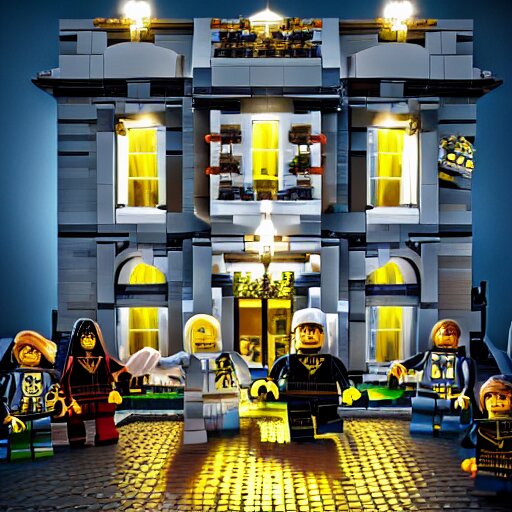 mara - a - lago fbi raid lego set, photorealistic, studio lighti ...