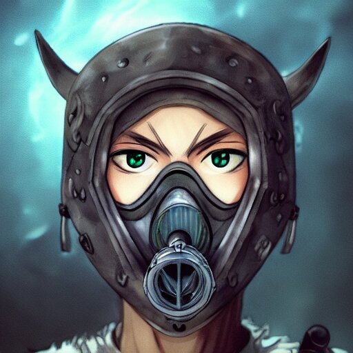 Lexica - Portrait of a viking gas mask, anime fantasy illustration by ...