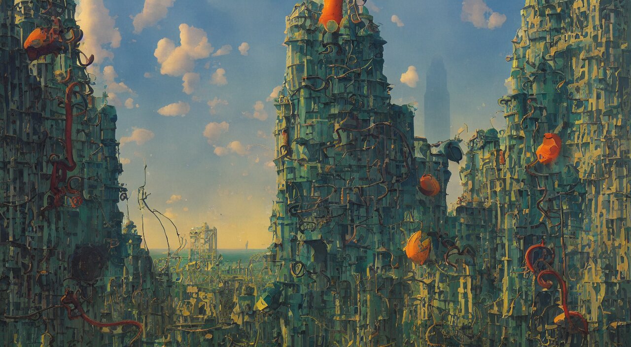 Lexica - Single flooded tentacle tower, very coherent and colorful high ...