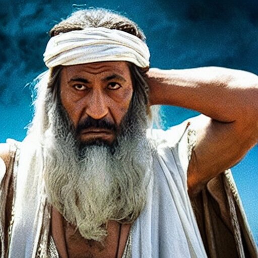 Lexica - Mediterranean man as Moses in a movie directed by Christopher ...