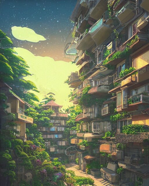 Lexica - Detailed photo of solarpunk house, 8 k, by studio ghibli ...