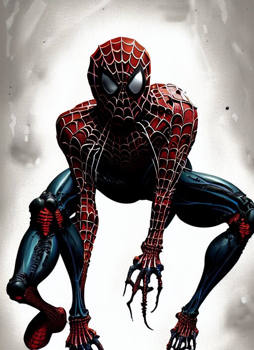 Lexica - Highly detailed closeup portrait of a cyborg venom symbiote in ...