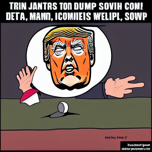 Lexica - Trump as a soyjack, digital art, comic, cartoon, funny, meme