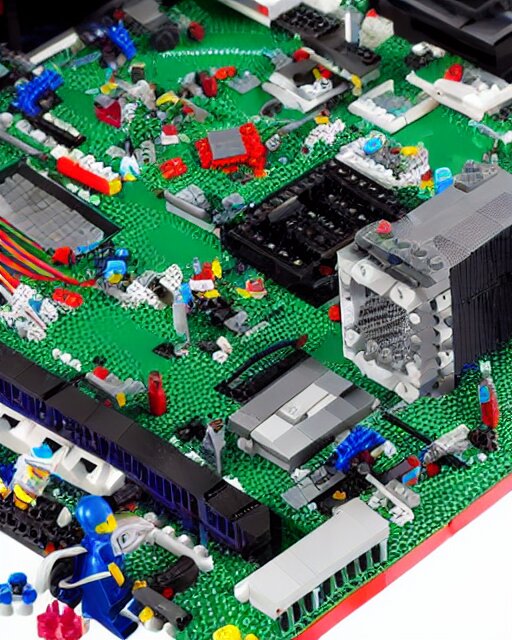 lego set of a modern computer motherboard - Arthub.ai