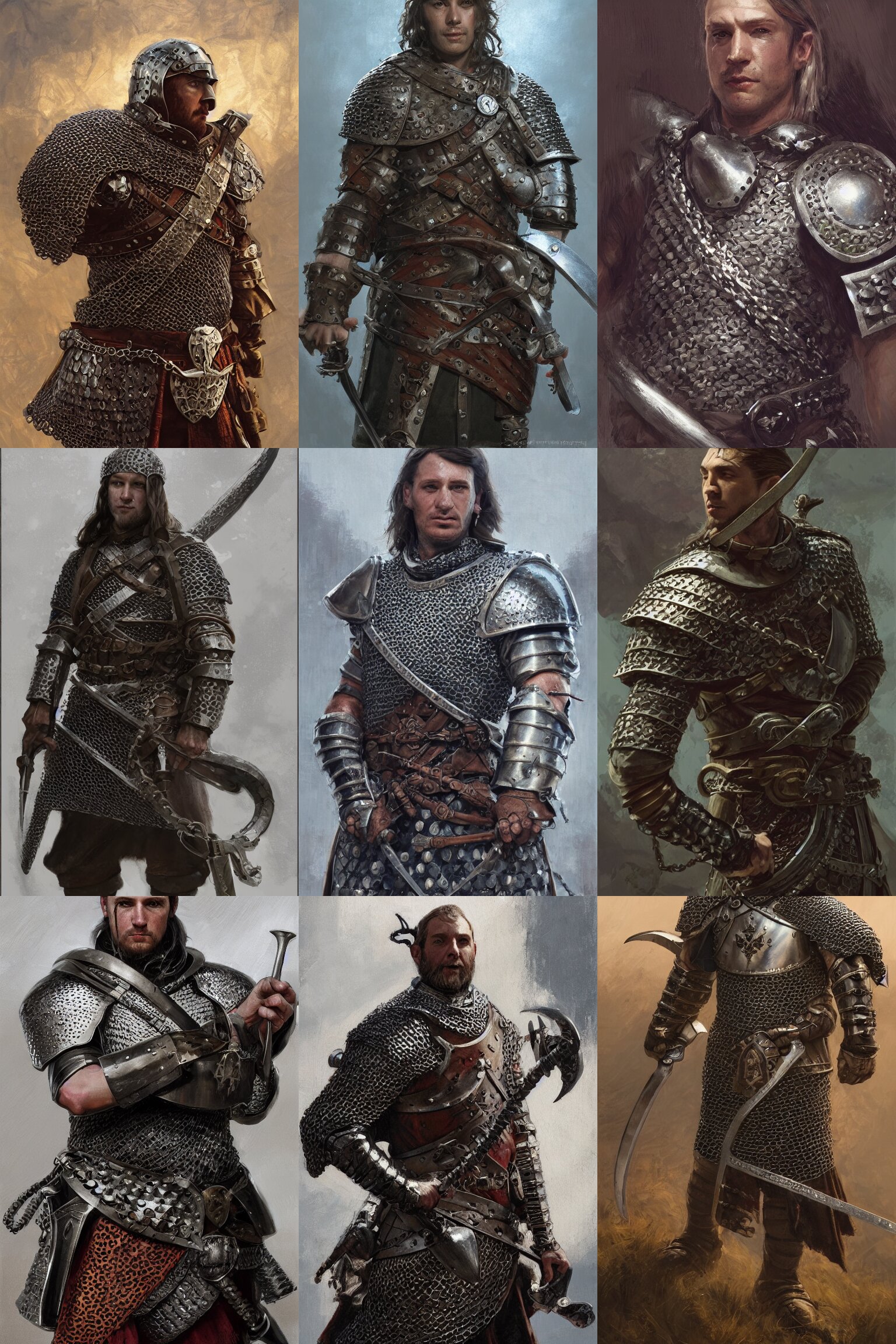 Lexica - Portrait of a Scottish medieval fighter with chainmail, 14th ...