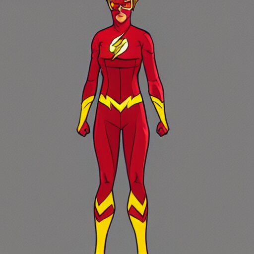 Lexica - Female, the flash, full body concept art