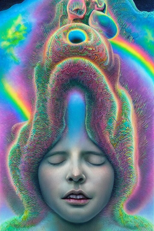 hyperrealistic abstract close-up Renaissance psychedelic!! celes ...