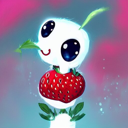 Lexica - Adorable strawberry creature trending on pixiv