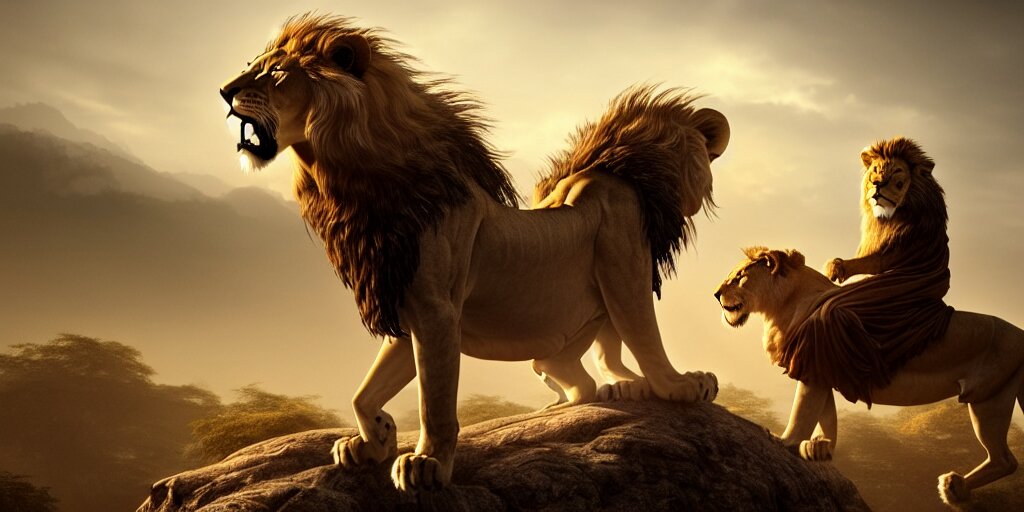 Lexica - The lion rider : : a hooded wise old man ( long white beard ...