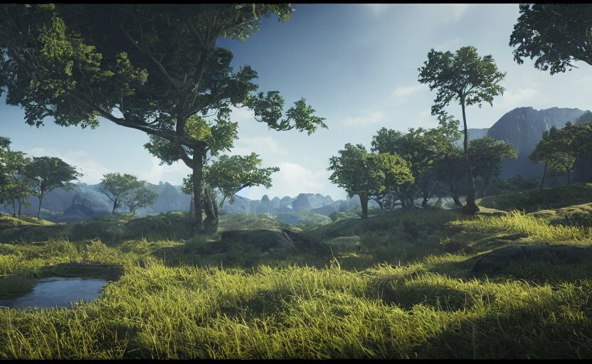 beautiful landscape, Unreal Engine 5, RTX, AAA Game, Detailed 3D... - Arthub.ai