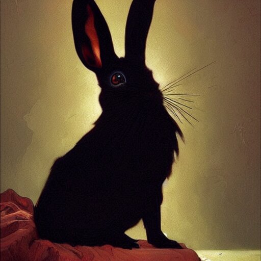 Lexica - A black rabbit watches the news on his smartphone, artstation ...