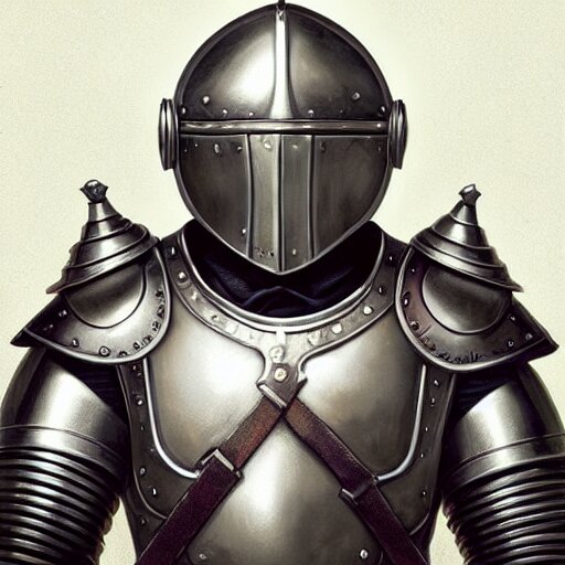 Lexica - Lofi portrait with medieval armor and open helmet, Pixar style ...