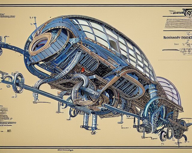 a full page of a mechanical blueprint showing a cutaway design f ...