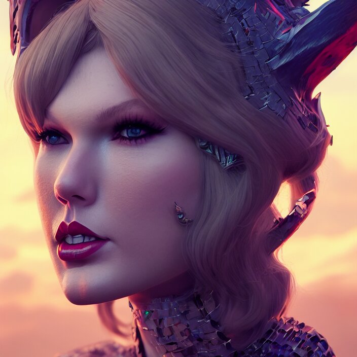 Lexica - Portrait of taylor swift cosplay as shark king. intricate ...