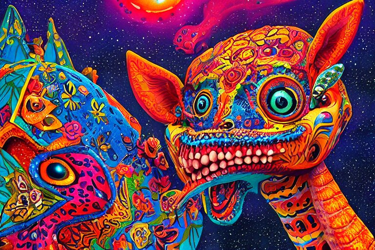 Alebrijes” full body portrait, 3-D 8k , digital art, Mexican fol ...