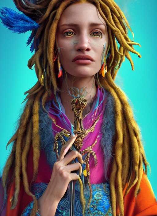 Lexica - An anthropomorphic beautiful goddess female wizard portrait ...