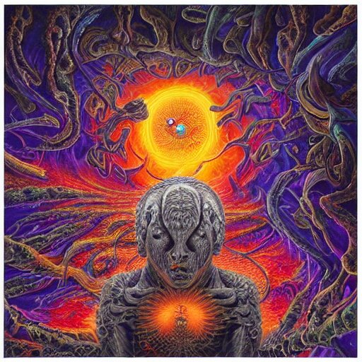 hypercomplex image of fractal nightmare mercury maggots fill the ...