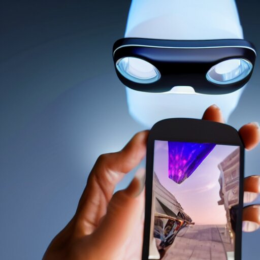 Lexica - Photo of a smartphone from the future, projection, teleport ...