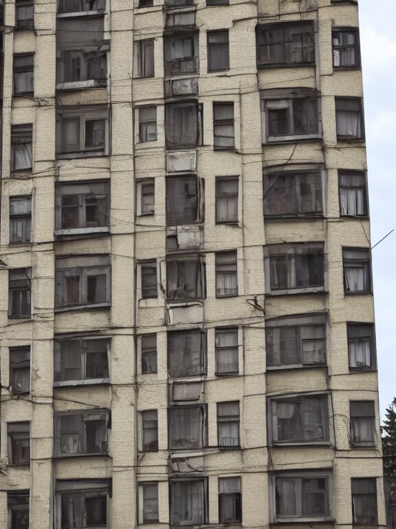 Lexica - Soviet apartment building, photo, full shot