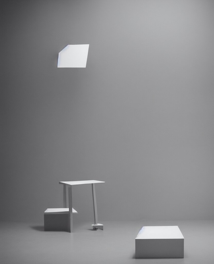 Lexica - A minimal studio packshot of an upside - down readymade object ...