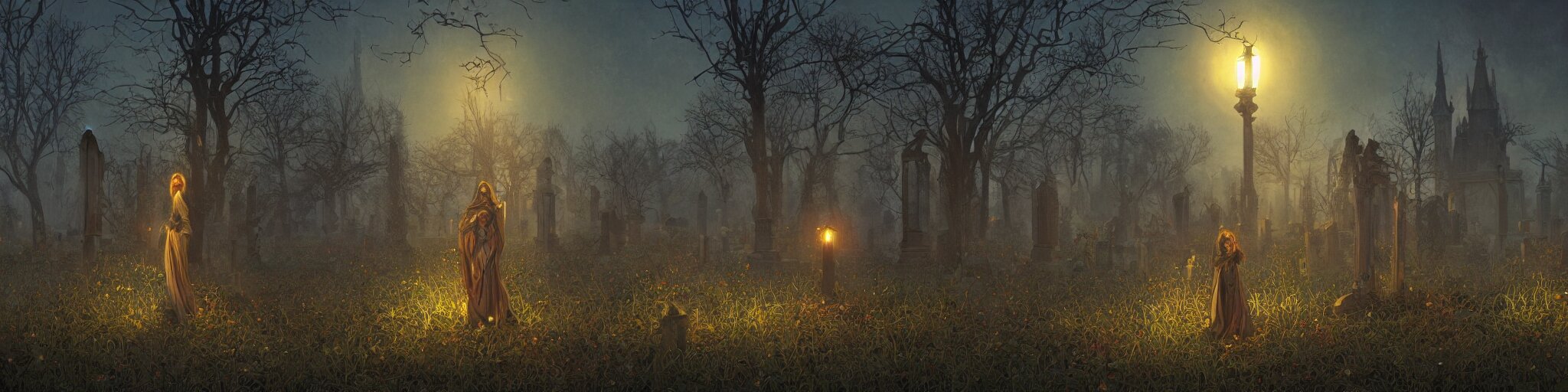 Lexica - An ultra detailed animation of a glowing apparition in a ...