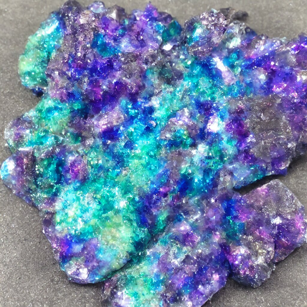 Lexica - Blue halo titanium quartz crystal mineral texture