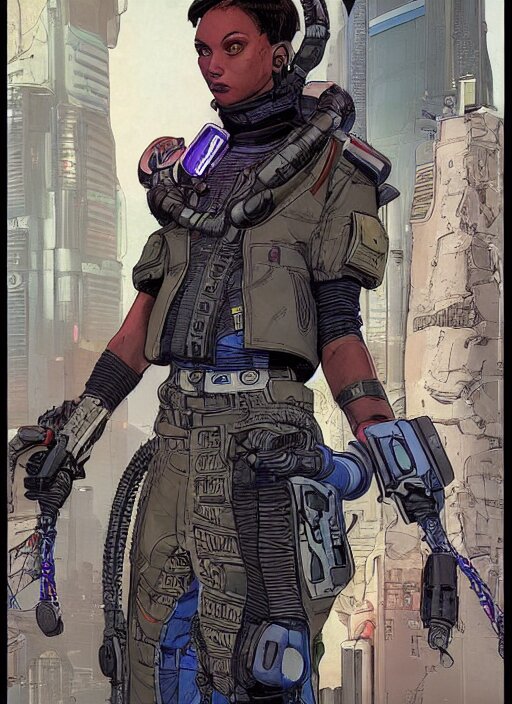 Lexica - Apex legends cyberpunk athletic hired gun. concept art by ...