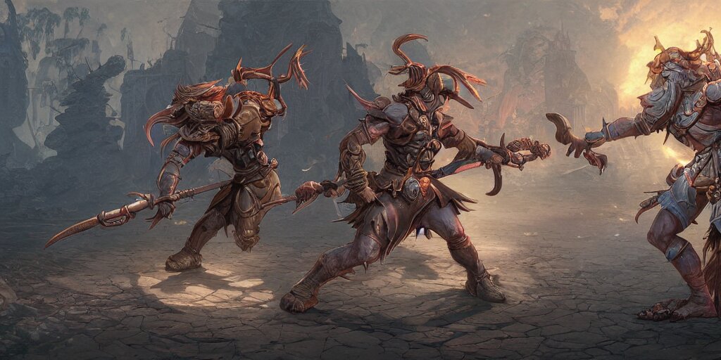 Lexica - Warrior enemy character design. idle and attack. pc game. 2 d ...