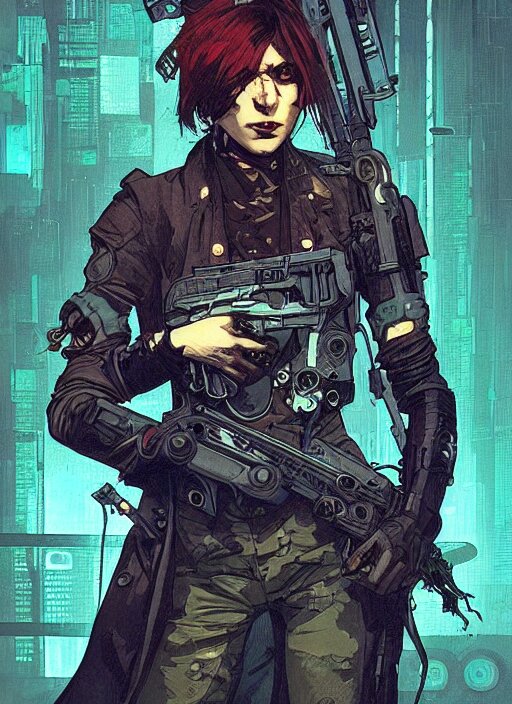 Lexica - Cyberpunk assassin. codename : butcher. portrait by ashley ...