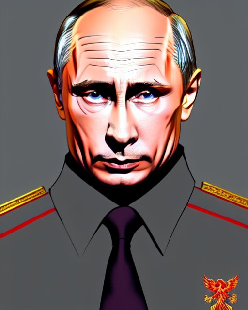 Lexica - 3 / 4 view of vladimir putin with wings, confident pose, pixie ...