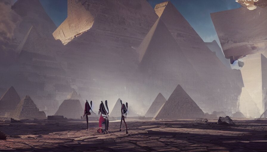 Lexica - Fashion Catwalk inside the Pyramids, Concept Art, Artstation ...